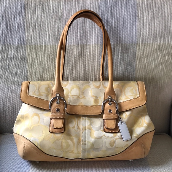 Coach | Bags | Yellow Coach Signature Bag | Poshmark